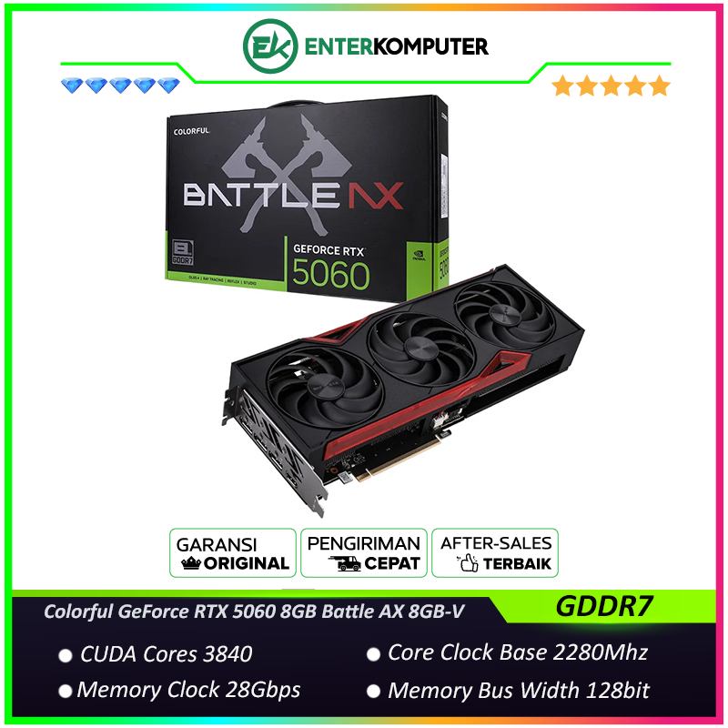 Jual Colorful GeForce RTX 5060 8GB GDDR7 Battle AX 8GB-V | Shopee Indonesia
