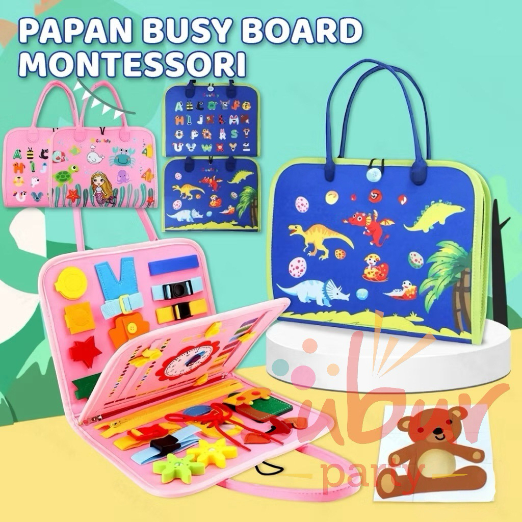 Jual Papan Busy Board Montessori Kain Flanel Belajar Anak Mainan ...