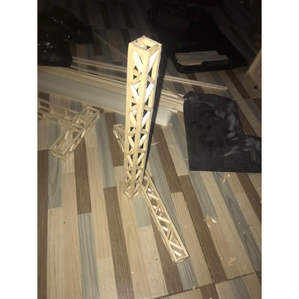 Jual Riging miniatur 30cm bahan kayu bisa request warna mentah atau ...