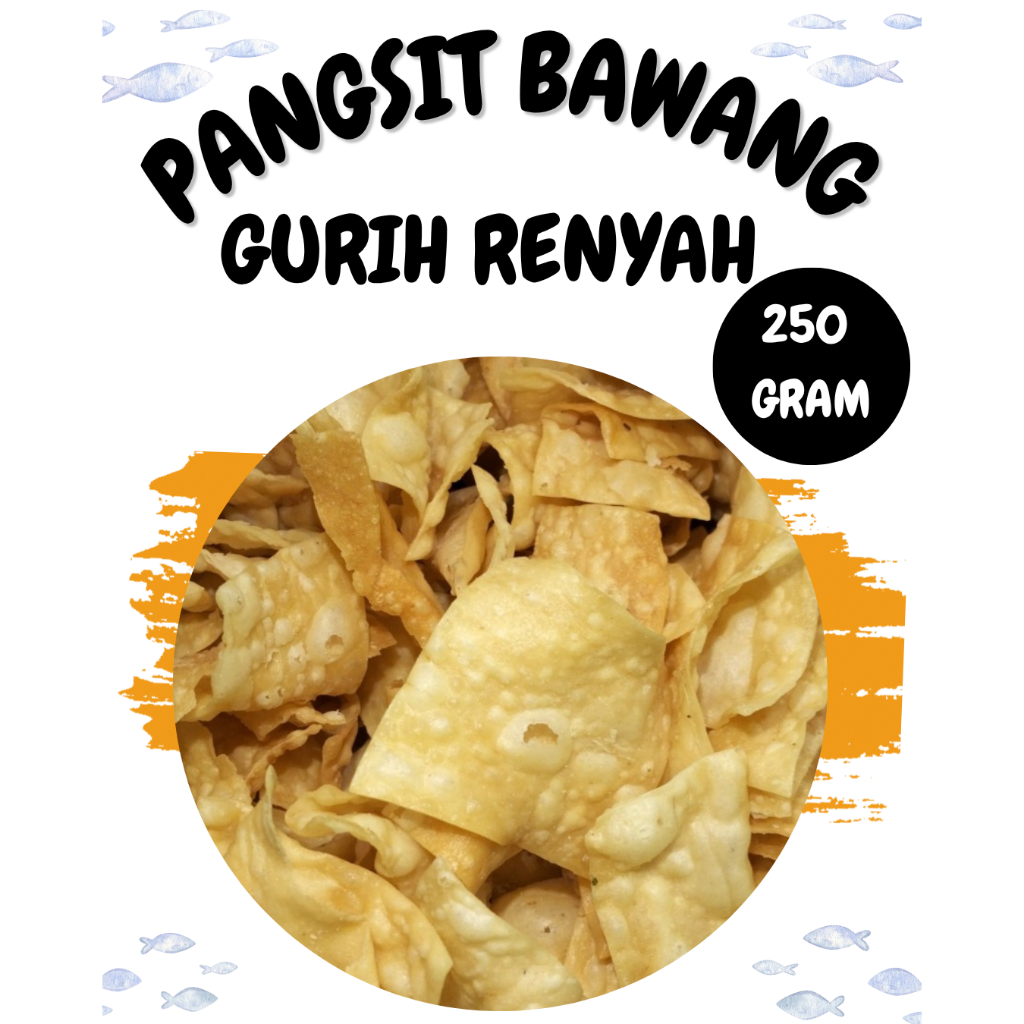 Jual Pangsit Bawang / Keripik Pangsit Cumi Cumi Gurih Renyah 250 Gram ...