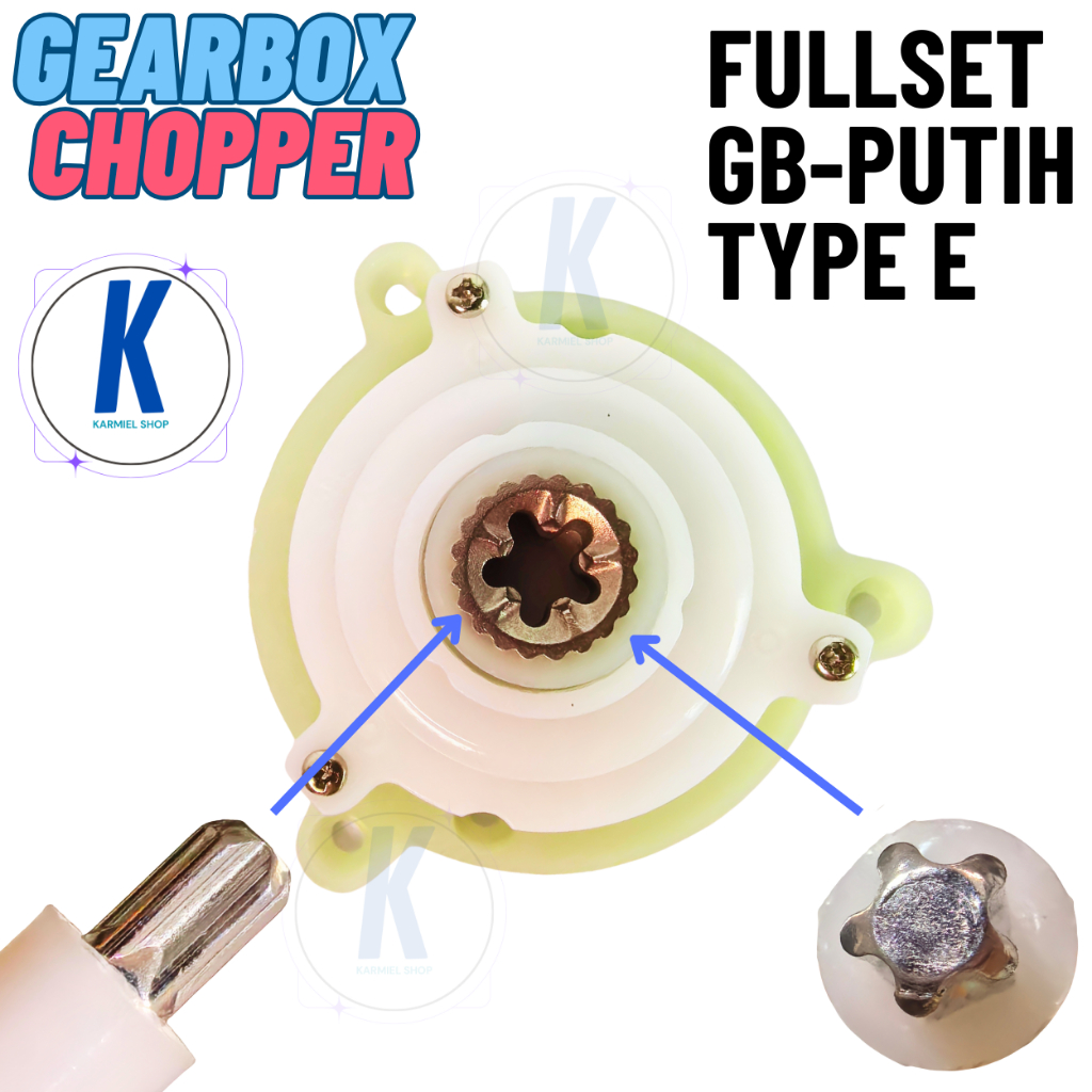 Jual GEARBOX MINI CHOPPER PUTIH MODEL E / CHOPPER / BLENDER Capsule ...
