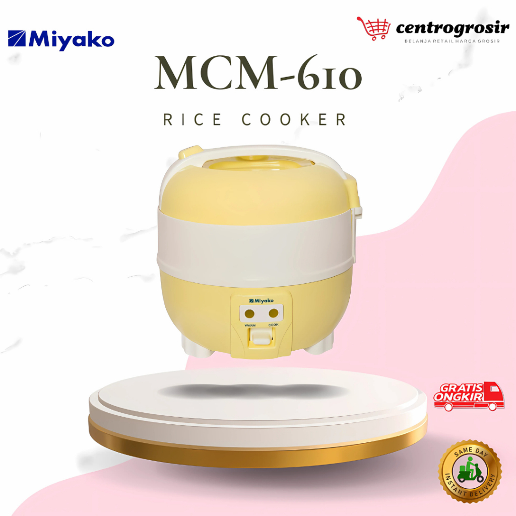 Jual Miyako MCM610 Magic Com 1L 3in1 300 Watt Magic Warmer Plus MCM-610 ...