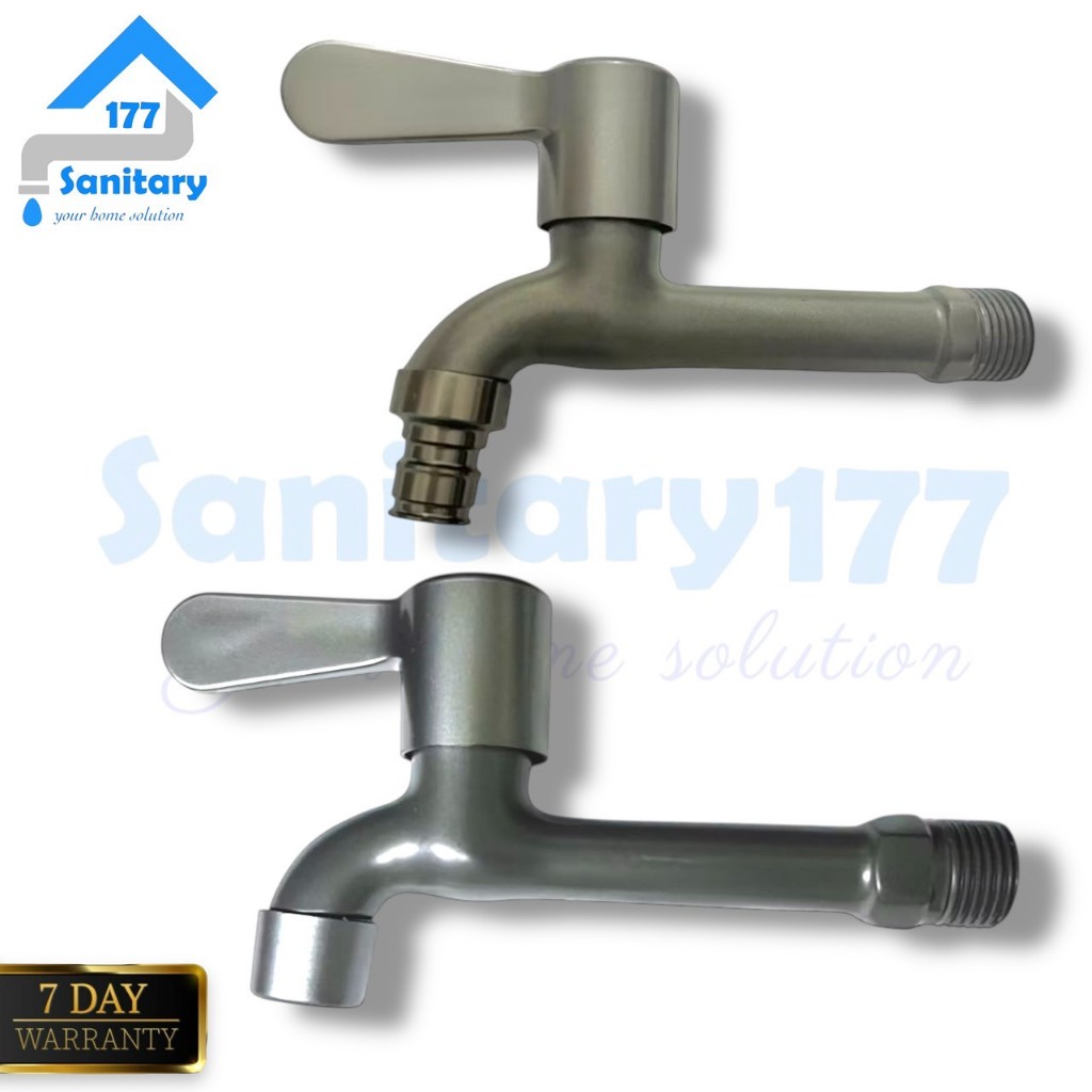 Jual Kran Taman Minimalis panjang Grey abu 21Y- Keran Air Tembok wudhu ...