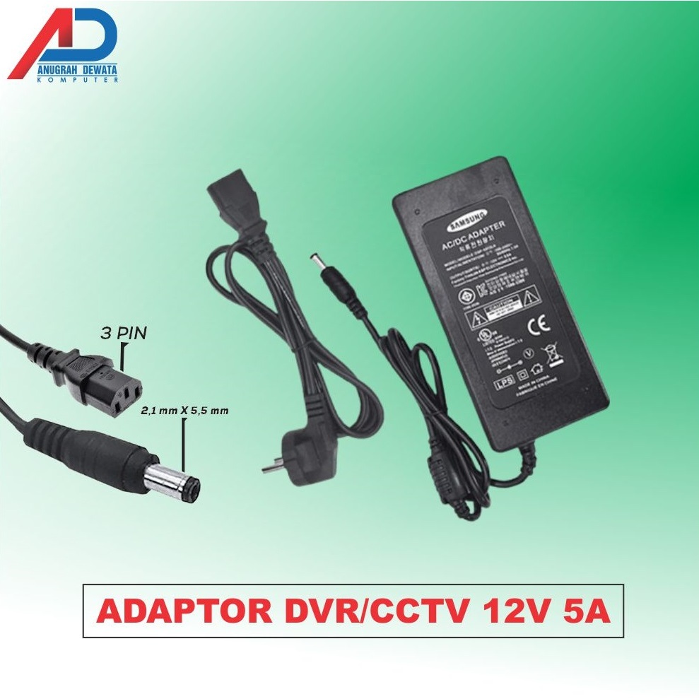 Jual ADAPTOR DVR/CCTV 12V 5A | Shopee Indonesia