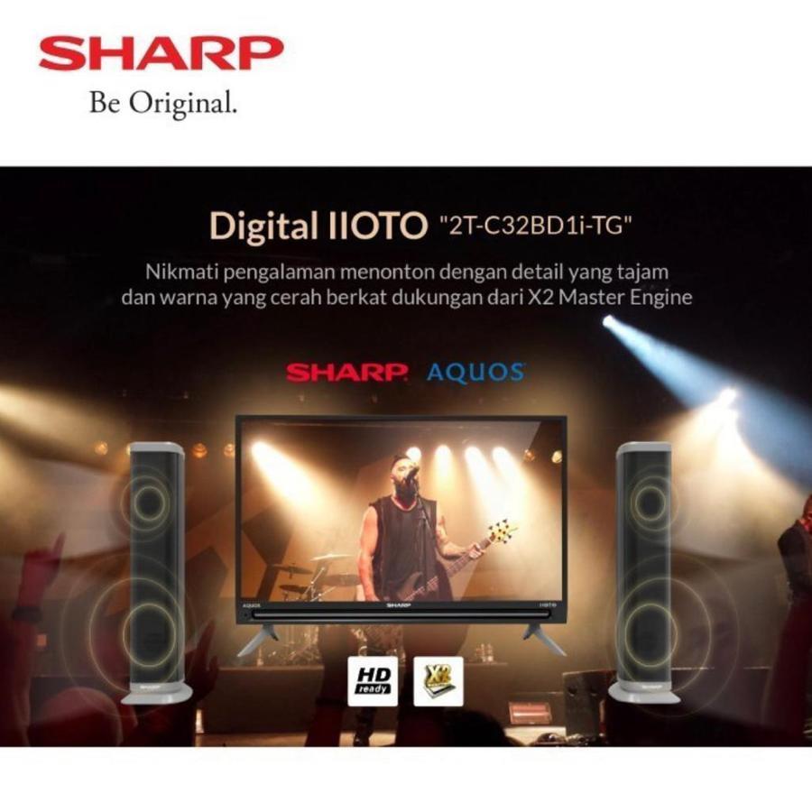 Jual LED Sharp 32 2T-C32BD1i-TG IIOTO Tower Speaker 32 Sharp 32BD ...