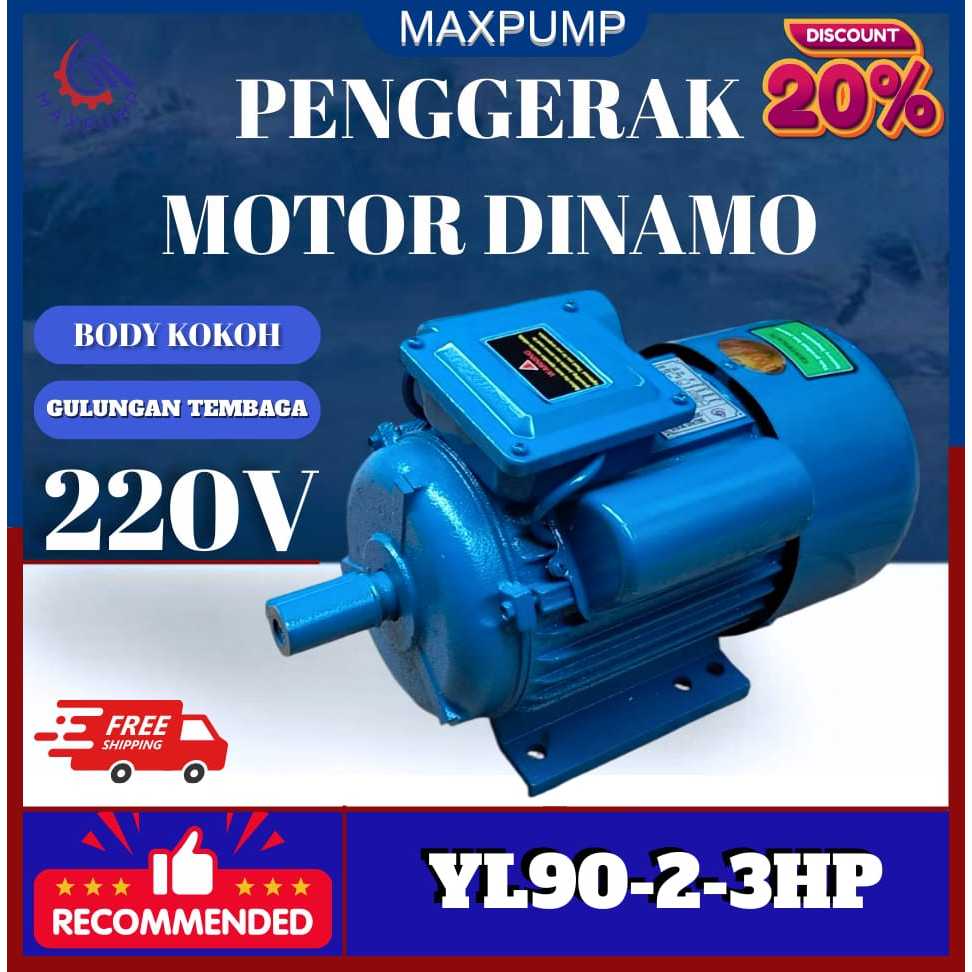 Jual MAXPUMP YL90-2-3HP Dinamo Elektrik Motor Listrik Motor Dinamo ...