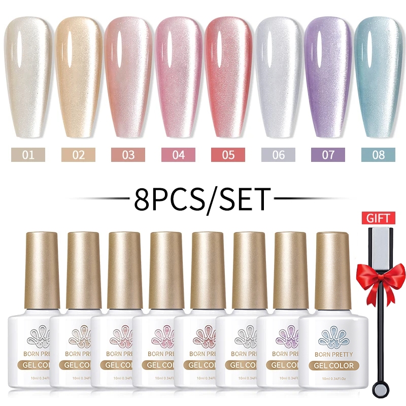 Jual BPOM BORN PRETTY Cat Eye Gel Polish Kit Moonlight Glitter Semi ...