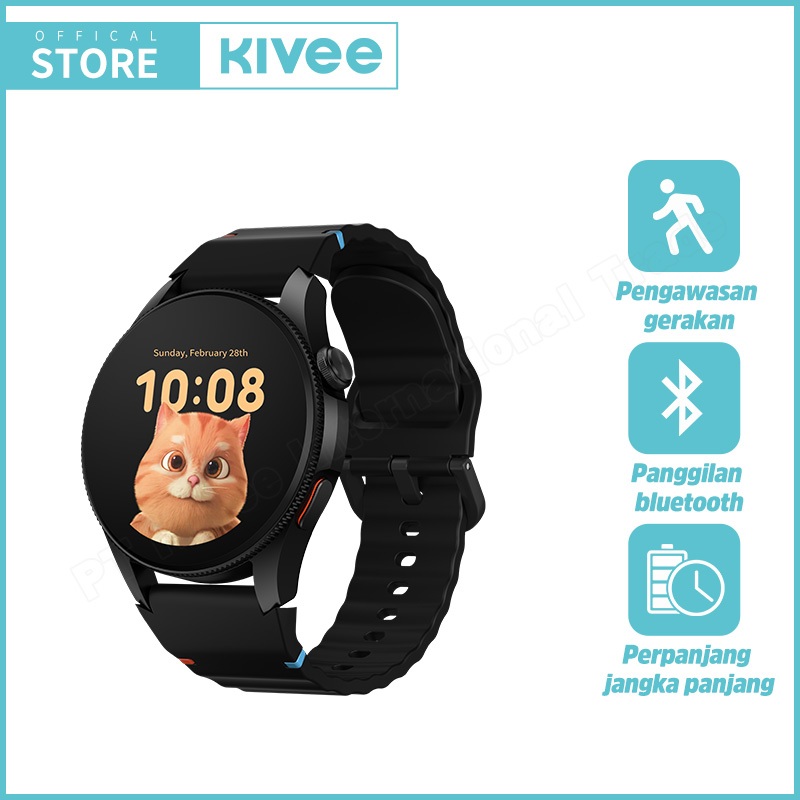 Jual KIVEE Smartwatch GPS +AI 1.43 inch Amoled sports fitness 24 hours ...