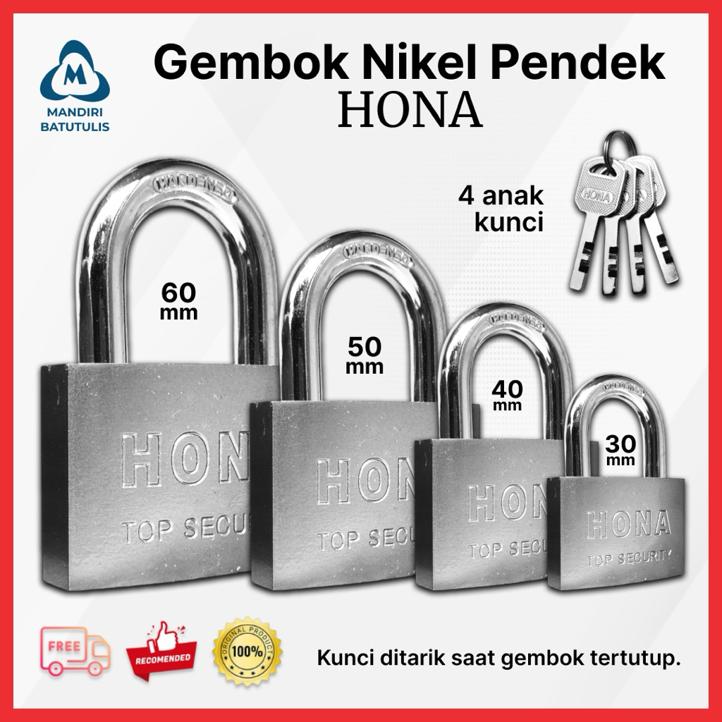 Jual Gembok HONA Leher Pendek - Gembok Mobil Box - Gembok Rumah ...
