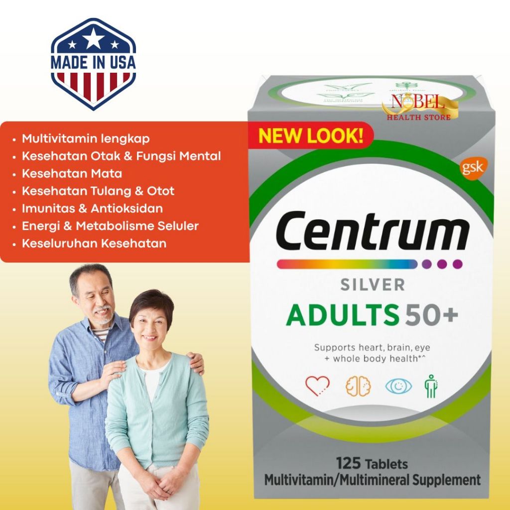 Jual Centrum Silver Multivitamin for Adults 50 Plus, Multivitamin ...