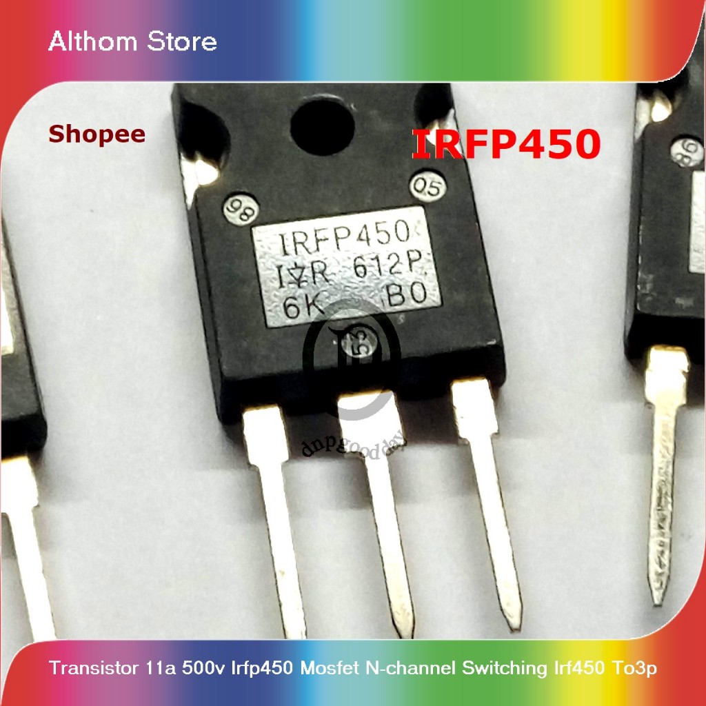Jual transistor 11a 500v irfp450 mosfet n-channel switching irf450 to3p ...