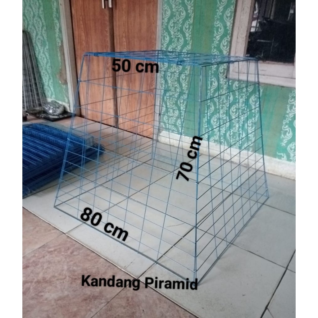 Jual KANDANG AYAM PIRAMID/KANDANG JEMURAN AYAM WARNA BIRU | Shopee ...
