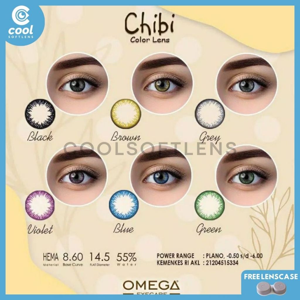 Jual Softlens CHIBI 14,5 MM Normal & Minus (-0,50 S/D -6,00) By Omega ...