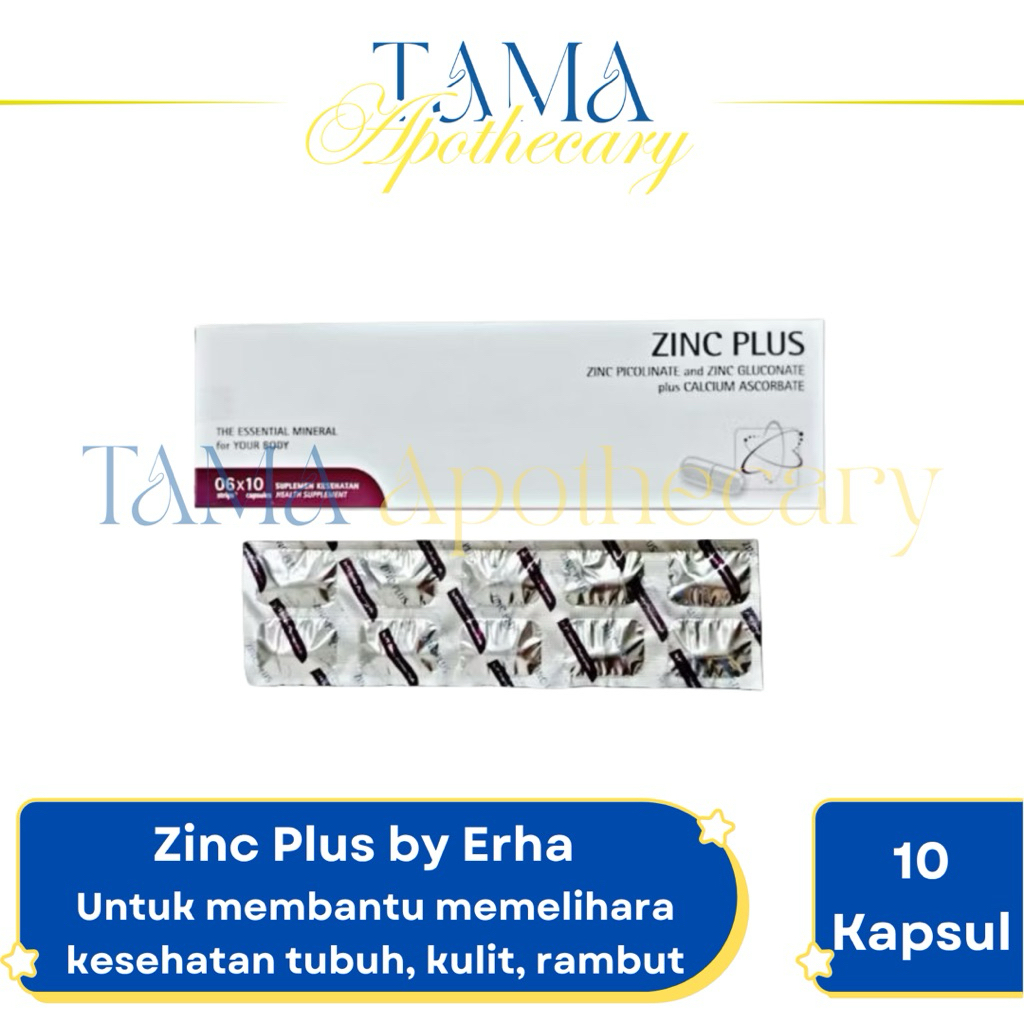 Jual Zinc Plus by Erha 10 Kapsul/Strip | Shopee Indonesia