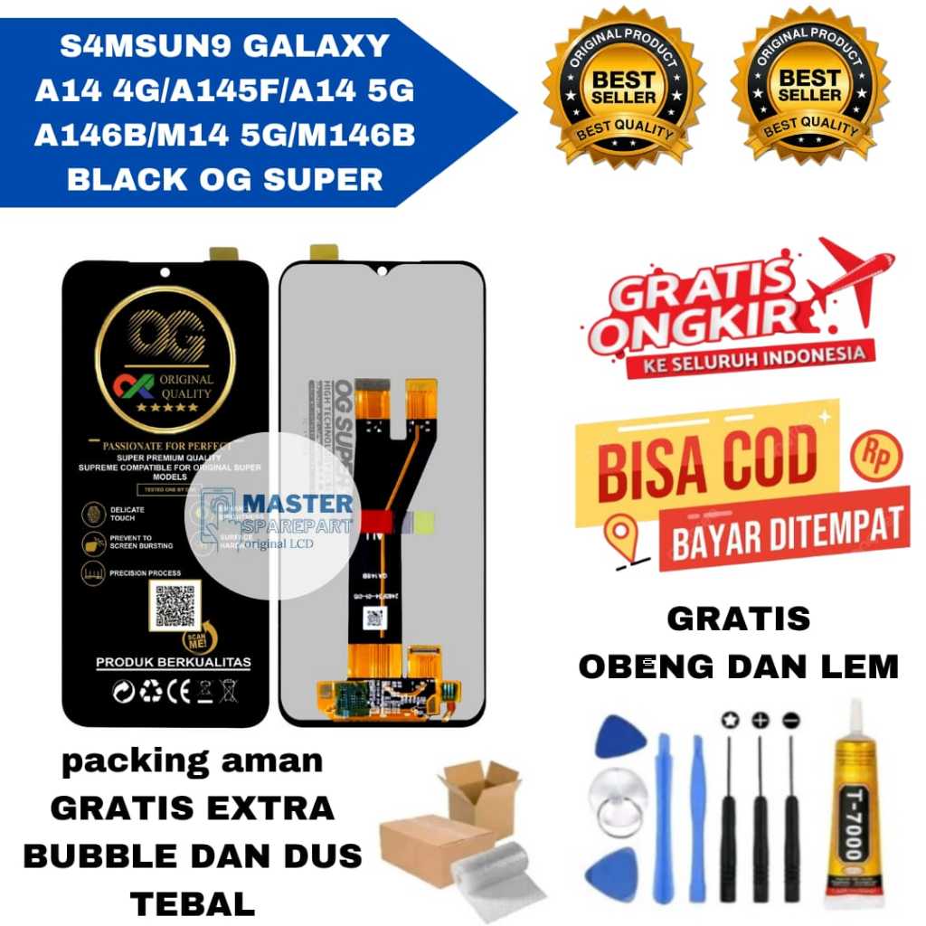 Jual LCD KOMPATIBEL UNTUK OG SUPER SAMSUNG A14 4G / A145F / A14 5G ...