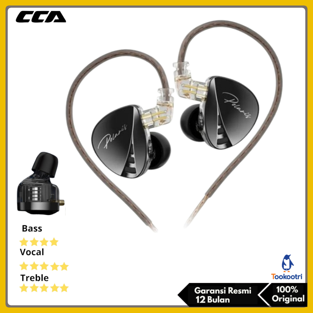 Jual CCA Polaris In Ear Earphone IEM Dual Cavity DD 4 Tuning Switch ...