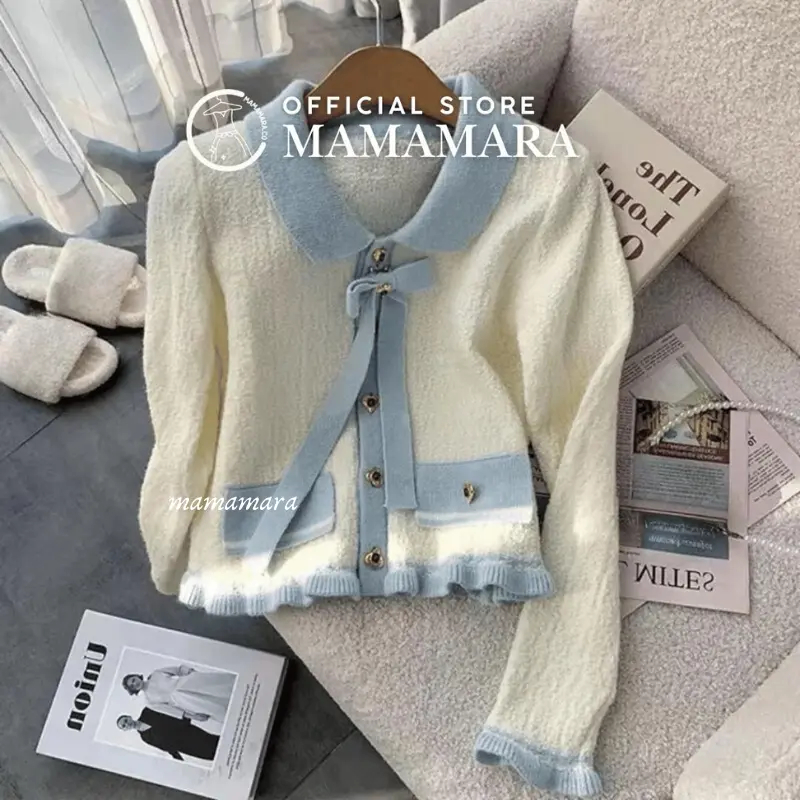 Jual MAMAMARA - Cardigan Love Gold Button Cardi Sweater Atasan Rajut ...