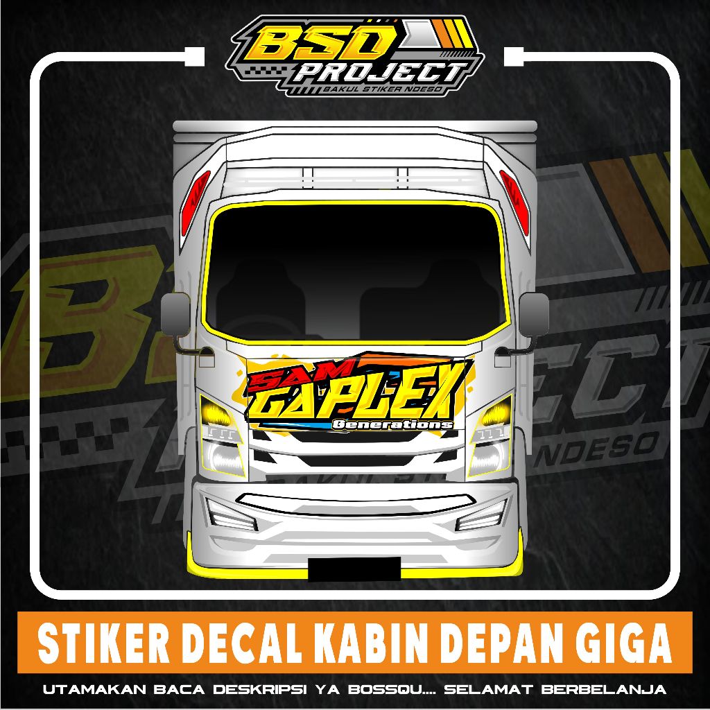 Jual NEW STIKER KABIN DEPAN TRUK ISUZU ELF GIGA SAM BISA DIGANTI ...
