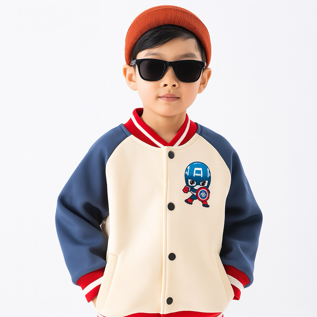 Jual Sweater anak laki-laki CAPTAIN AMERICA BASEBALL VARSITY Sweater ...