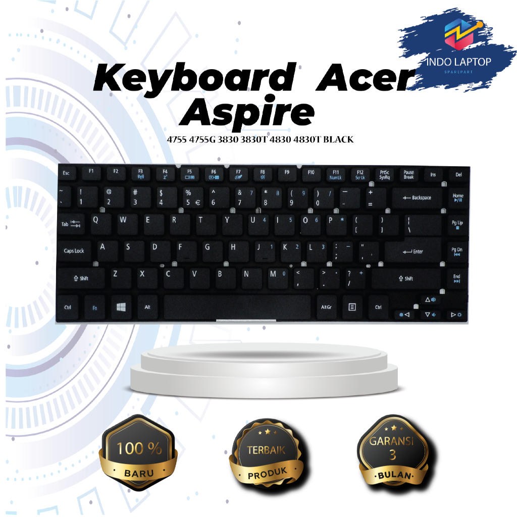 Jual Keyboard Acer 4755 E1-432 E1-432G E1-432P E1-470 E1-470G Black ...