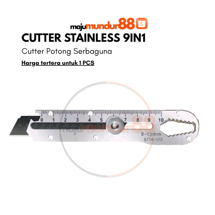 Jual Cutter Stainless 9 in 1 Serbaguna 15MM Pembuka Tutup Botol baut ...