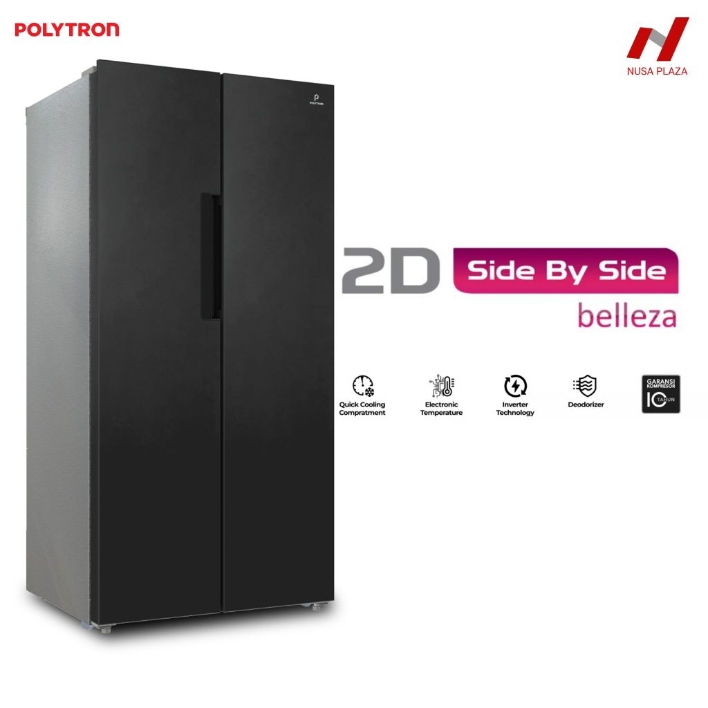 Jual KULKAS POLYTRON SIDE BY SIDE PRS-455S | Shopee Indonesia