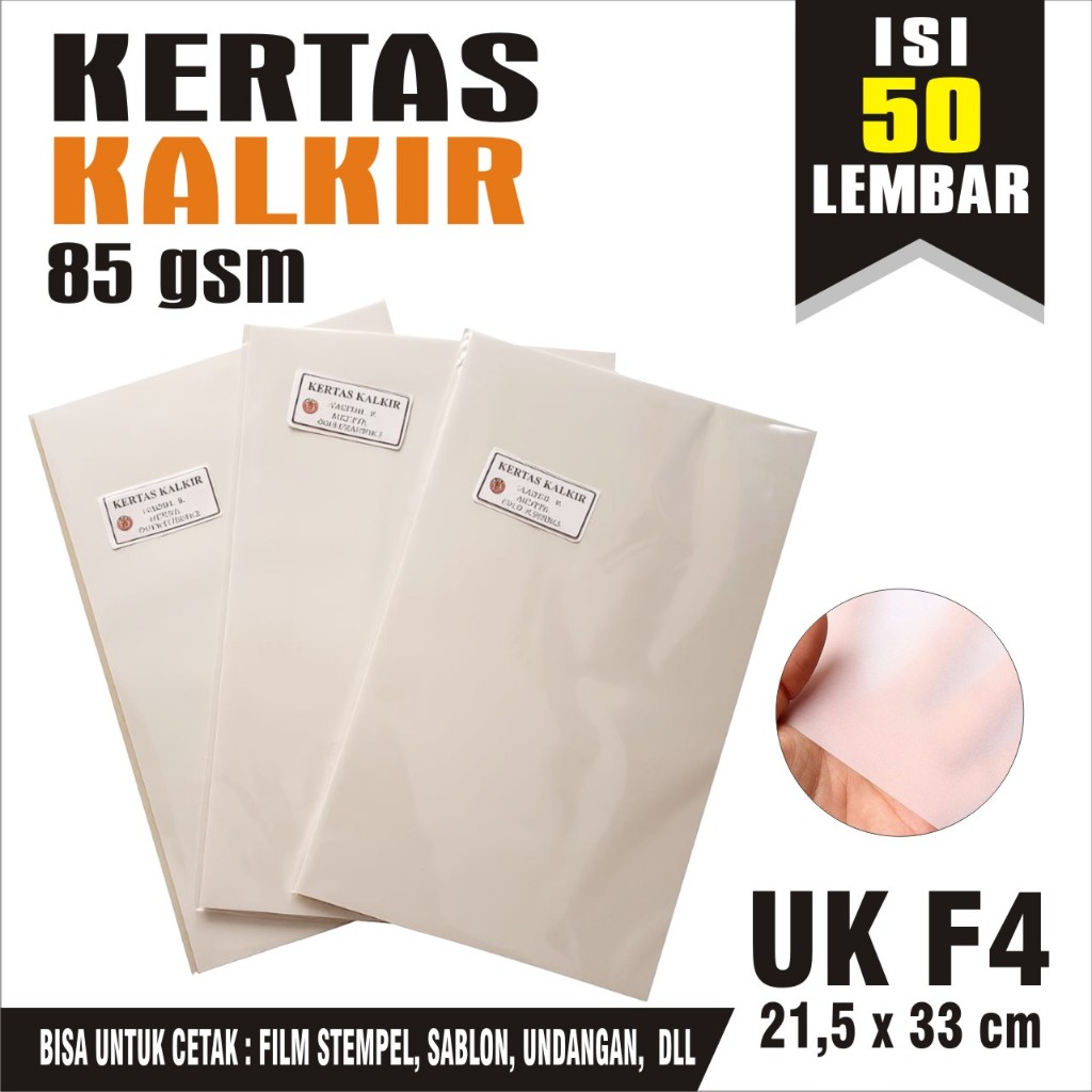 Jual Kalkir Folio / Kertas Kalkir 80/85gr Ukuran F4 / Tracing Paper ...