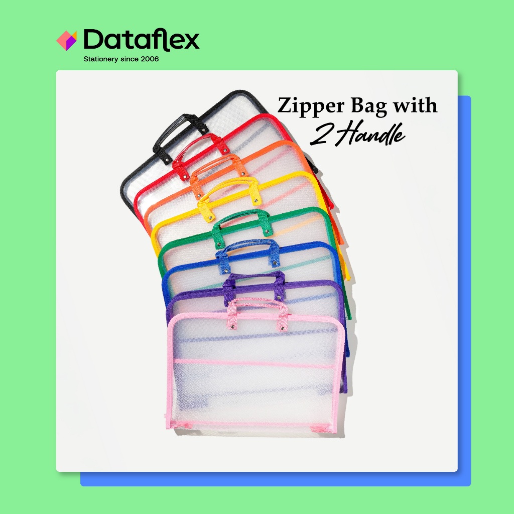 Jual Zipper Bag with 2 Handle / Map Tas 2 Resleting Dataflex | Shopee Indonesia
