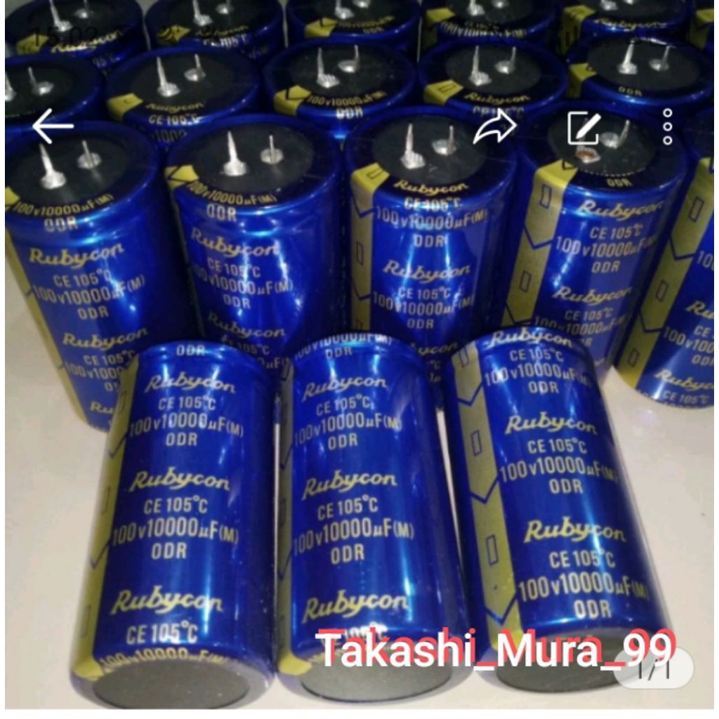 Jual ELCO 10.000uf - 100V RUBYCON BIRU ODR | Shopee Indonesia