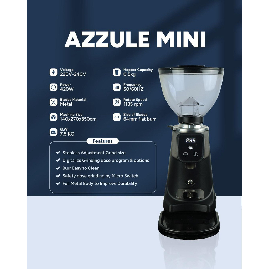 Jual Mesin Grinder Penggiling Kopi Digital Indeljens Azzule Mini ...