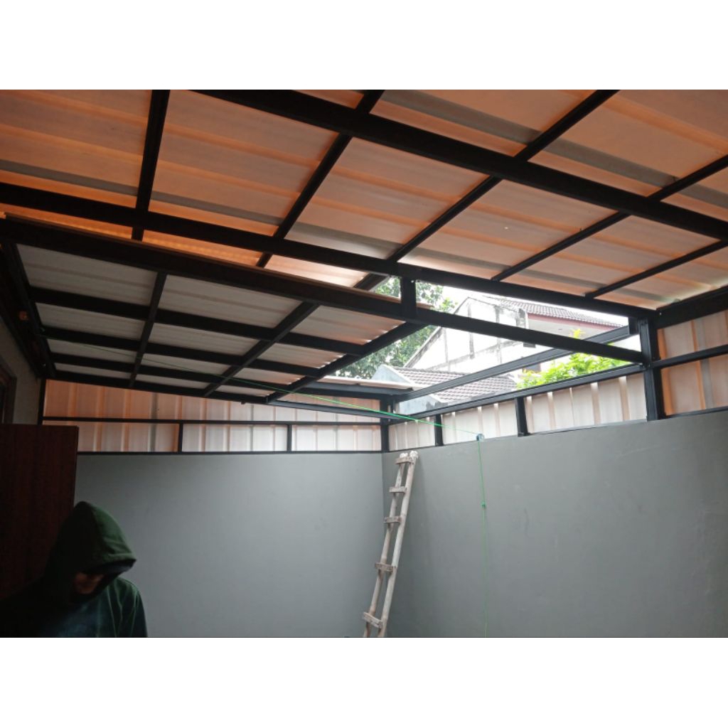 Jual kanopi sliding atap alderon single layer | Shopee Indonesia