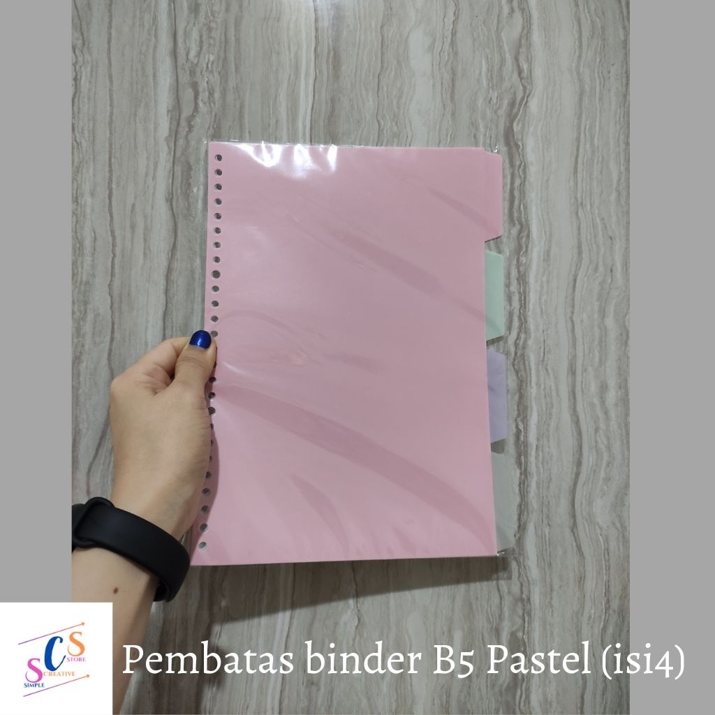 Jual Pembatas Binder B5 / Divider B5 PASTEL MORANDI / PEMBATAS BINDER ...