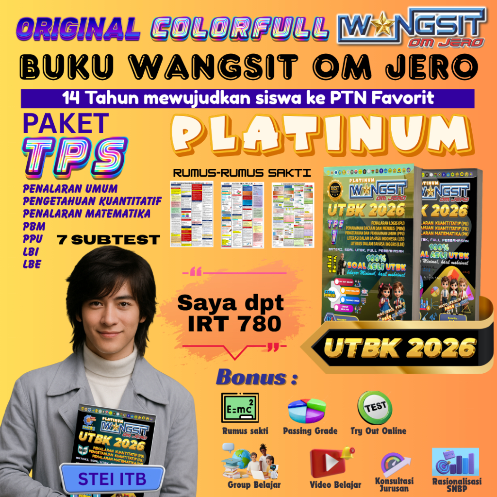 Jual ( UTBK 2026) Buku Wangsit Om Jero TPS UTBK SNBT 2026 update soal ...