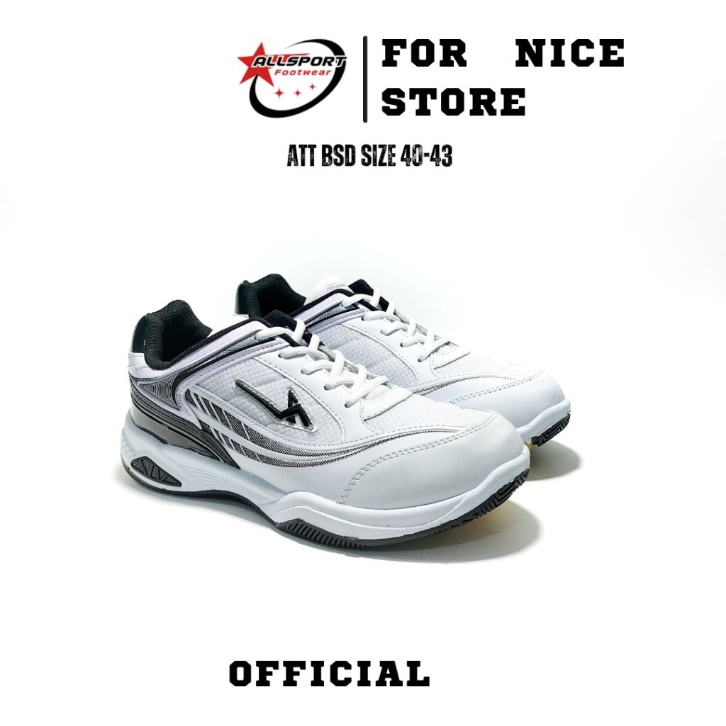 Jual Sepatu Pro ATT BSD 640 Putih-Putih || Sepatu Olahraga Sport Unisex Cewek Cowok || Sepatu ...