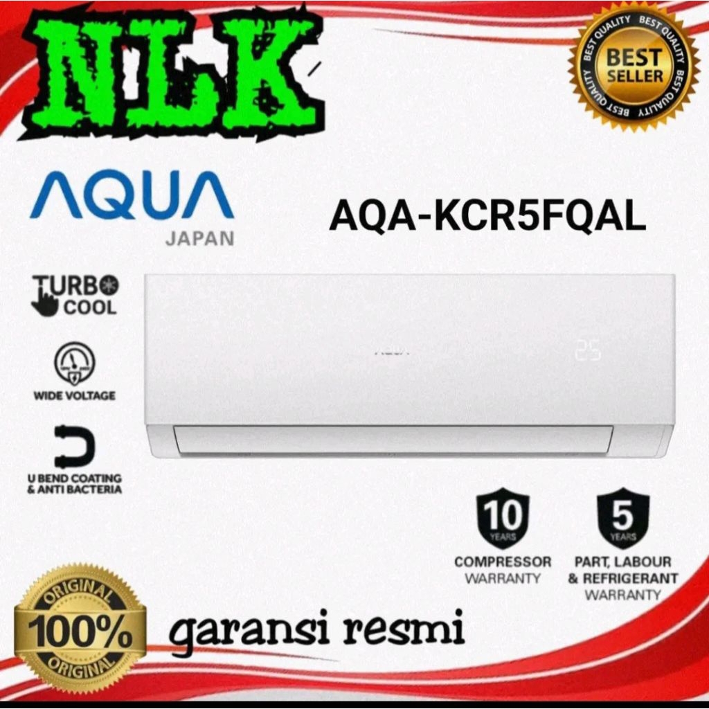 Jual AC AQUA JAPAN AQA-KR 5 FQDL/FQAL Unit Only ac AQUA 0.5 pk GARANSI RESMI | Shopee Indonesia