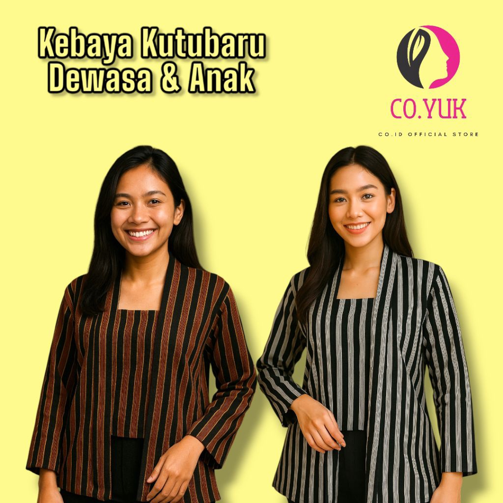 Jual [ CO YUKE ] Kebaya Kutubaru Lurik Modern Dewasa & Anak – Atasan ...
