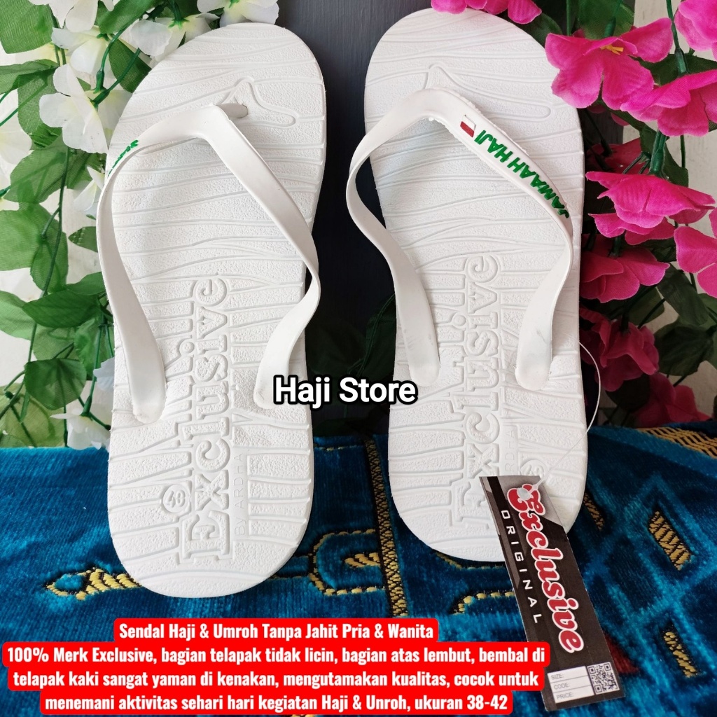 Jual sendal tanpa jahit haji dan umroh merk Exclusive | Shopee Indonesia
