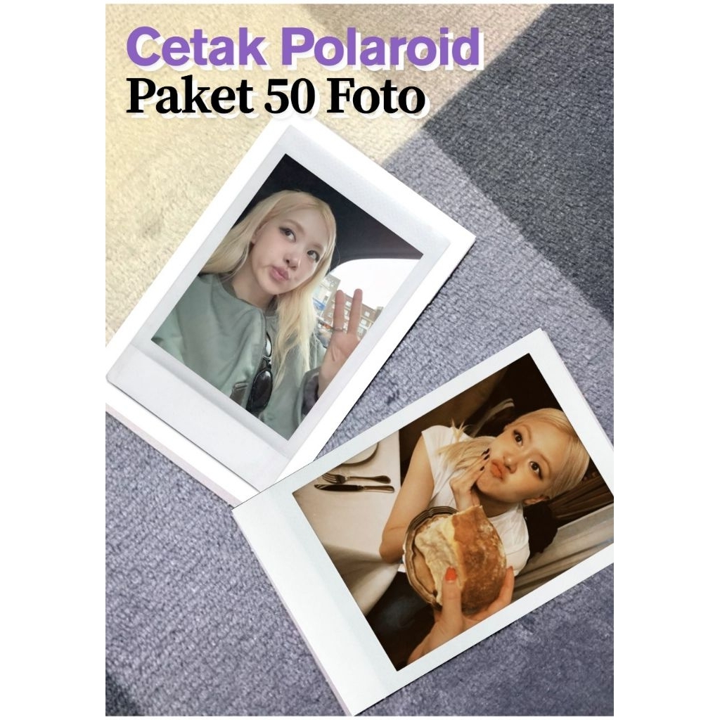Jual Cetak Foto Polaroid 50 Pcs | Kertas Tebal & Mengkilap | Custom Bebas Foto | Shopee Indonesia