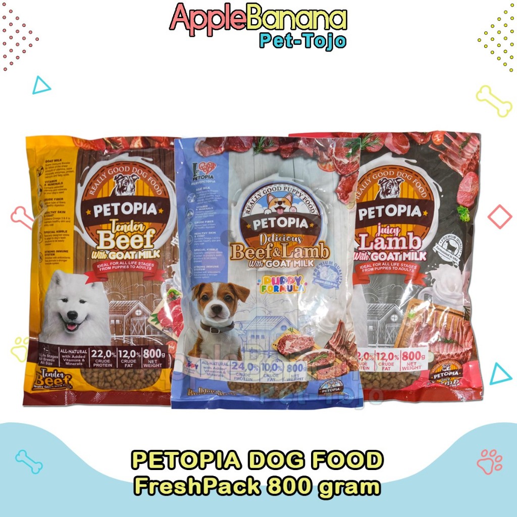 Jual Makanan Anjing 800gram Petopia Dog Food Adult Puppy Fresh Pack ...
