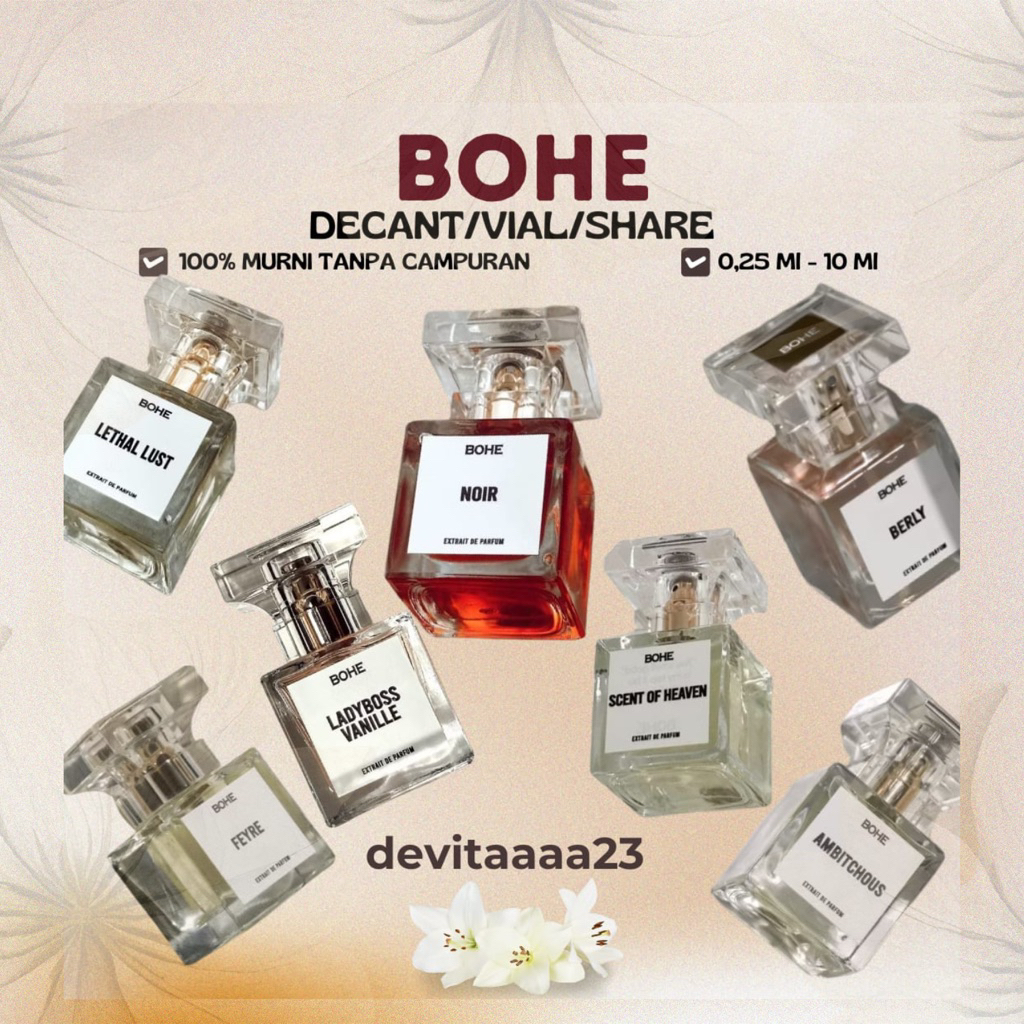 Jual TESTER / DECANT / VIAL / SHARE PARFUM BOHE NOIR/SCENT OF HEAVEN ...