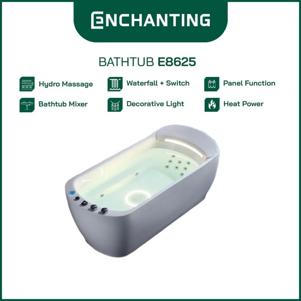 Jual ENCHANTING Bathtub Whirlpool Free Standing LED Kamar Mandi Europe ...