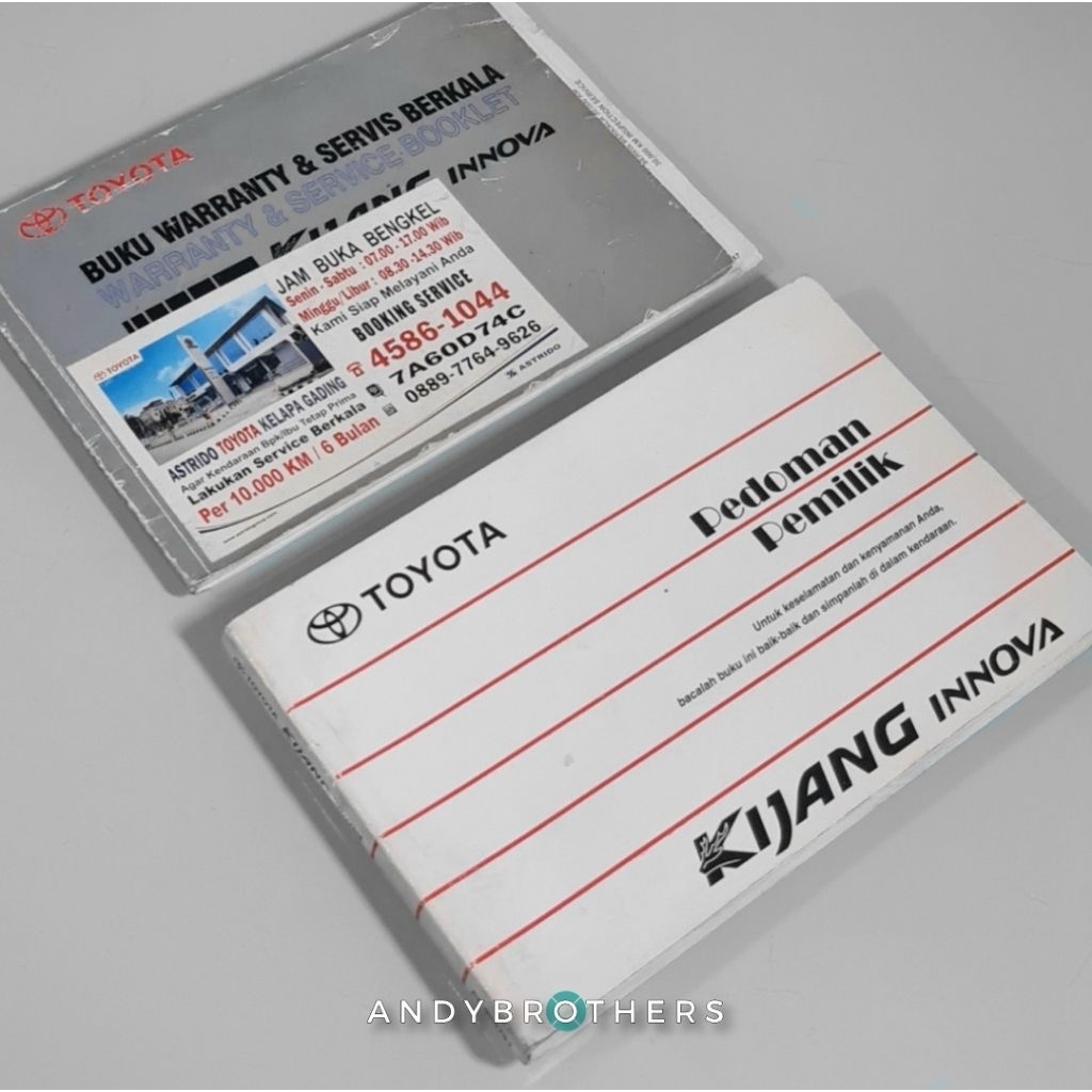 Jual Buku Manual Book Pedoman Mobil Toyota Kijang Innova gen-1 2004 ...