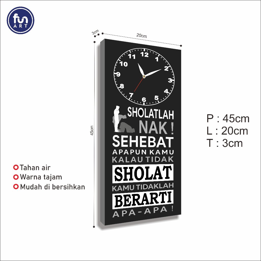 Jual Jam Dinding PictBox - Jam Dinding Frame box Motivasi SHOLAT ...