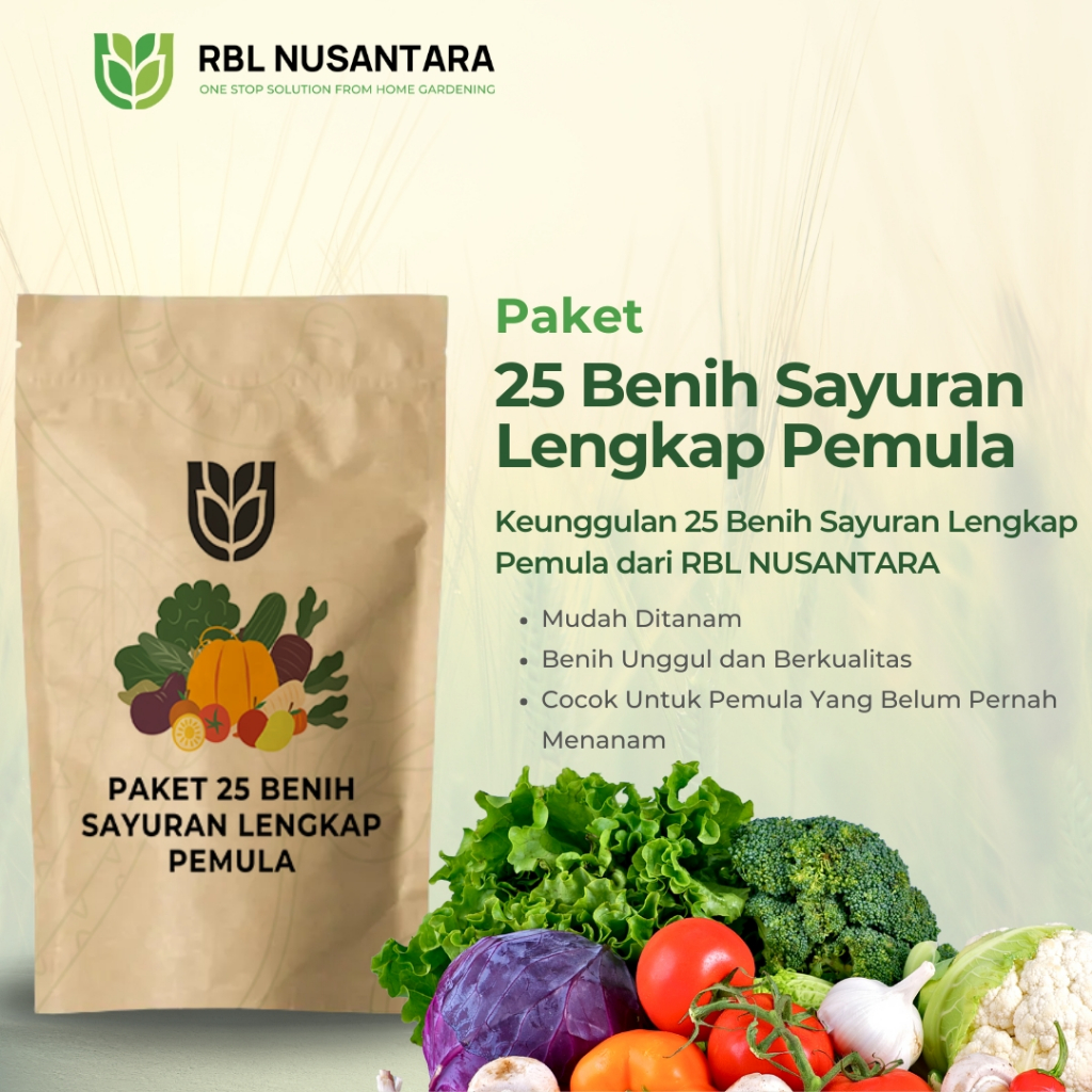 Jual BENIH SAYURAN - Paket 25 Macam Benih Sayur Rumahan Lengkap ...