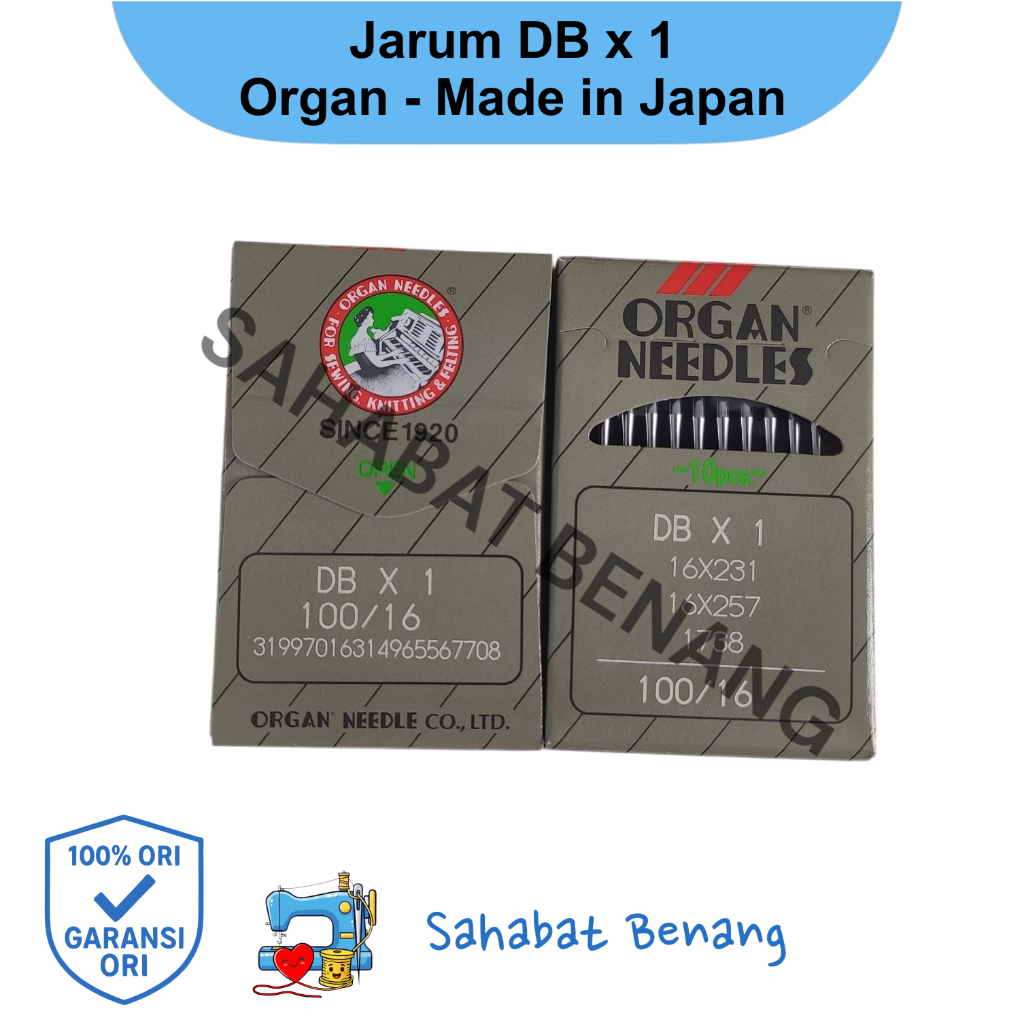 Jual Organ Needles DBx1 - Jarum Mesin Jahit Industri Tipe DBx1 | Shopee ...