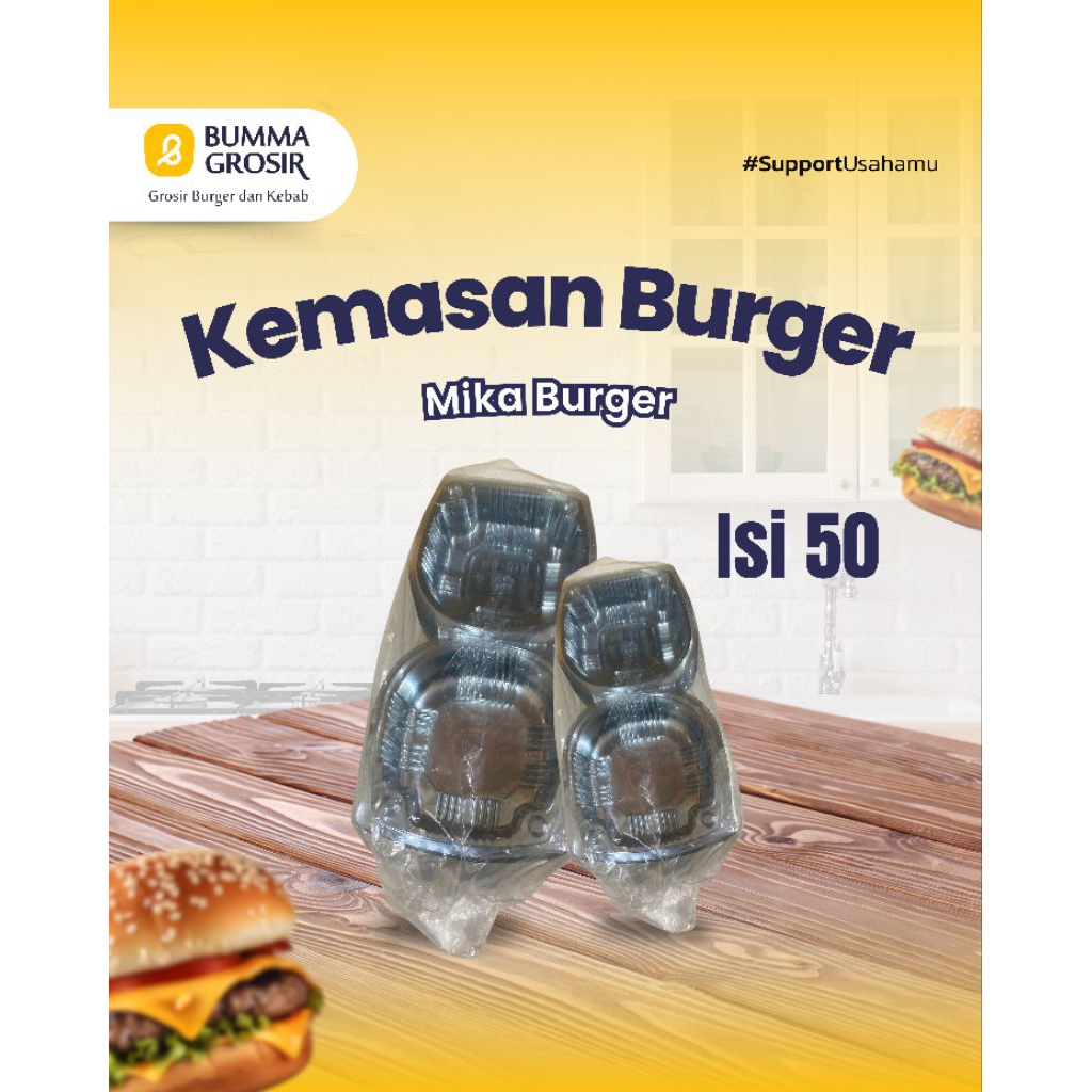 Jual Bumma Kemasan burger mika - box burger - dus burger - bungkus ...