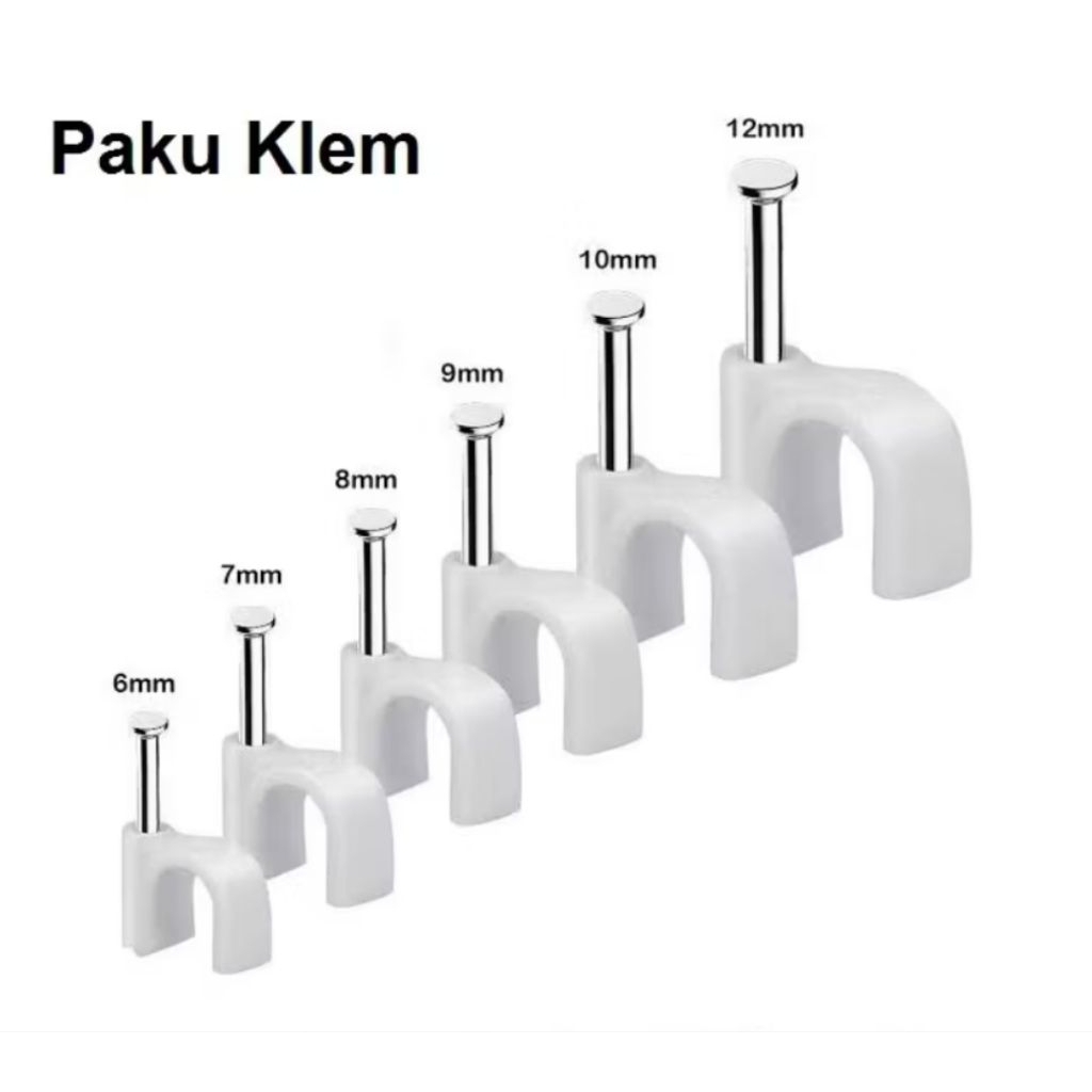 Jual Klem kabel Paku klem isi 50 pcs | Shopee Indonesia