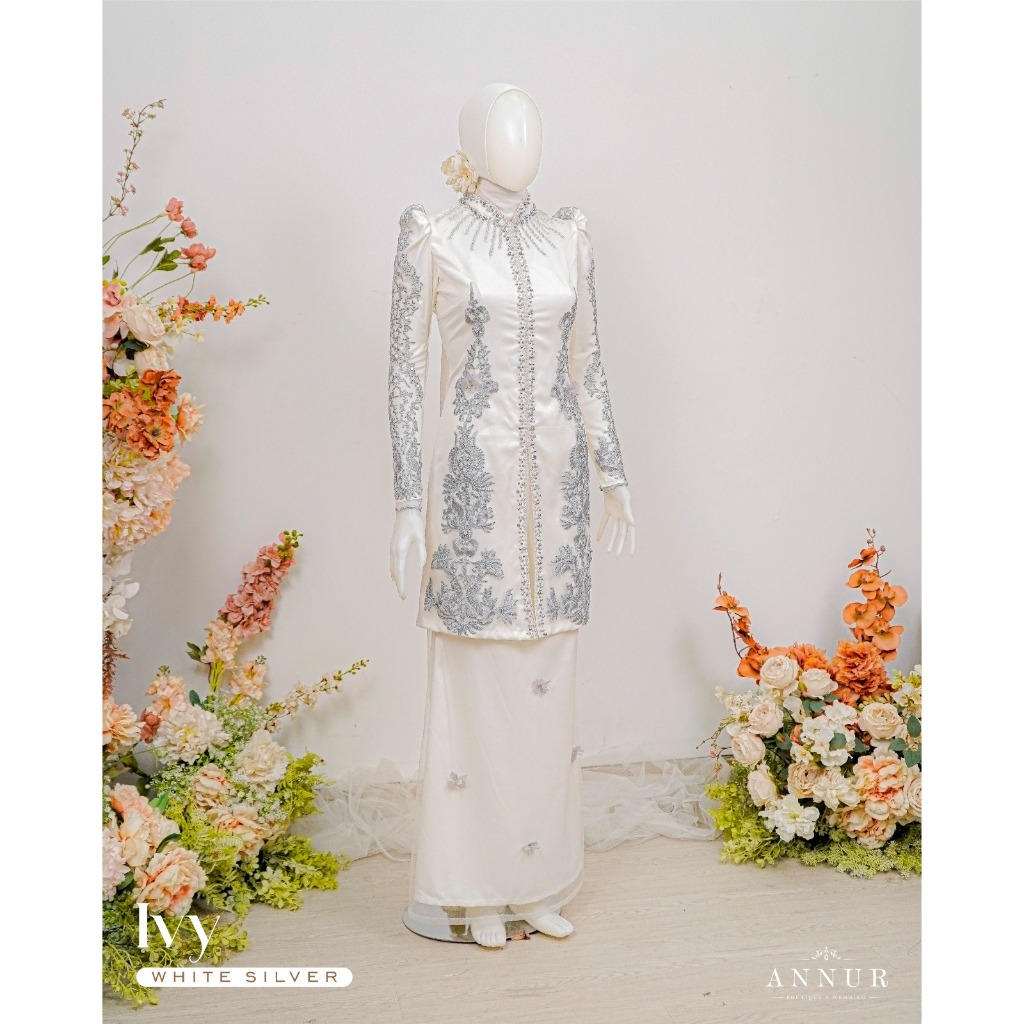 Jual Annur Label Pre Order Ivy set kurung melayu bordir payet exclusive baju lamaran akad ...