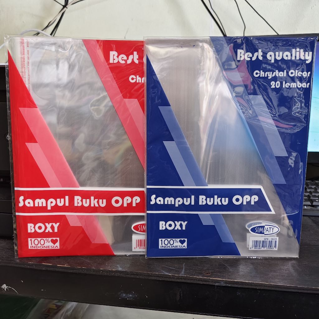 Jual (1 PACK isi 20lbr) sampul Buku Plastik OPP ukuran boxy/buku ...