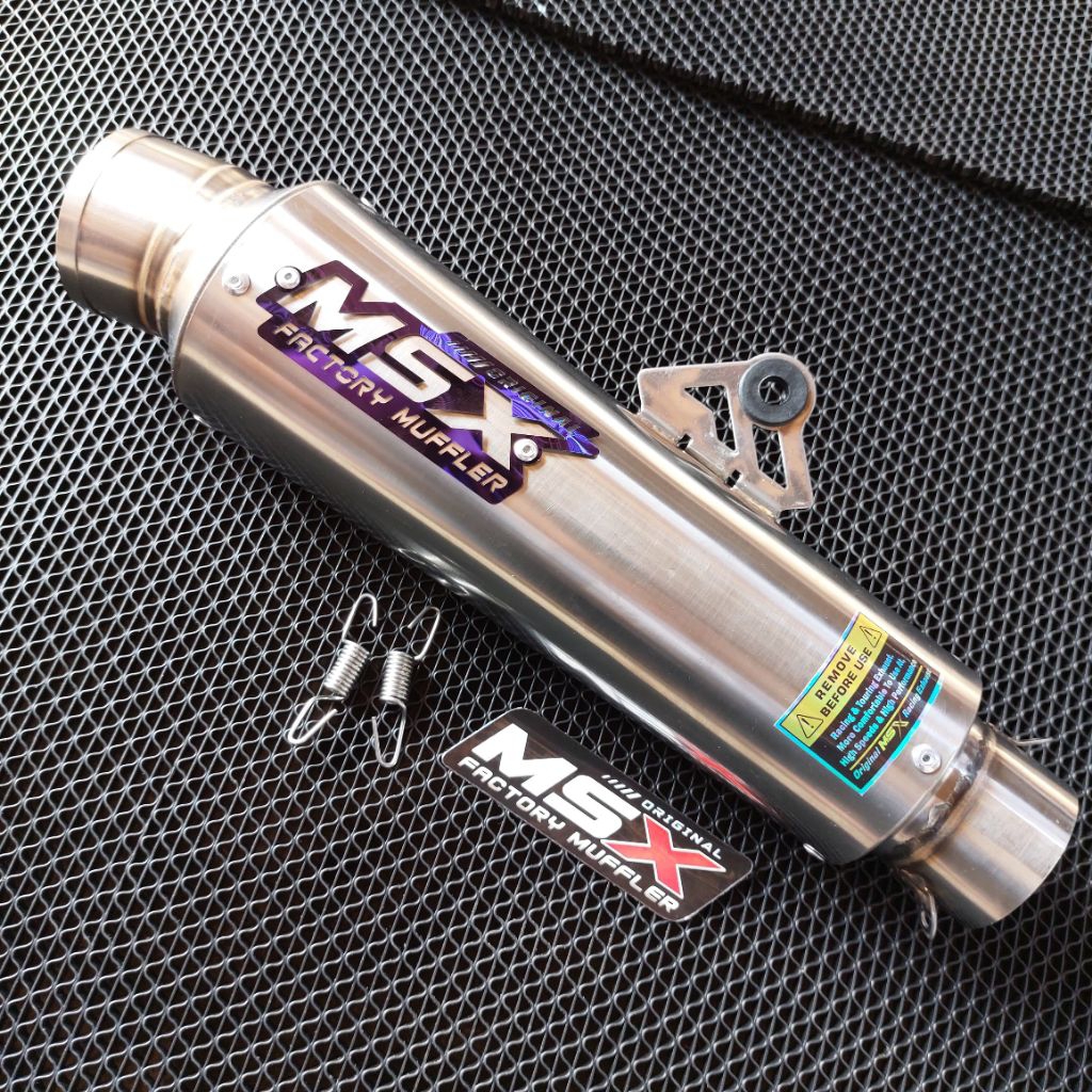 Jual slincer knalpot original msx kompetisi emblem blue titanium dos ...